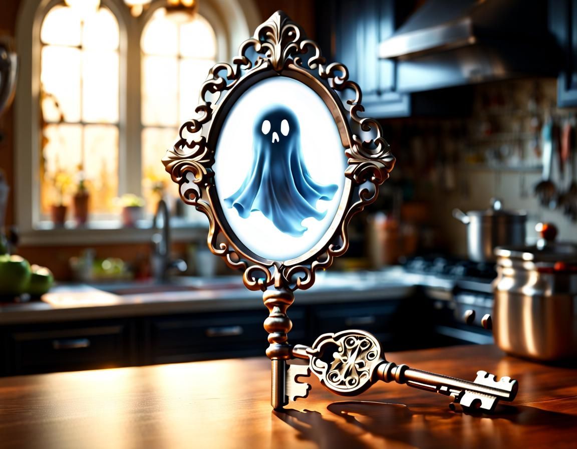 Ghost mirror key - AI Generated Artwork - NightCafe Creator