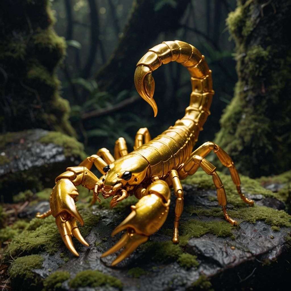 Solid Gold Scorpion - AI Generated Artwork - NightCafe Creator