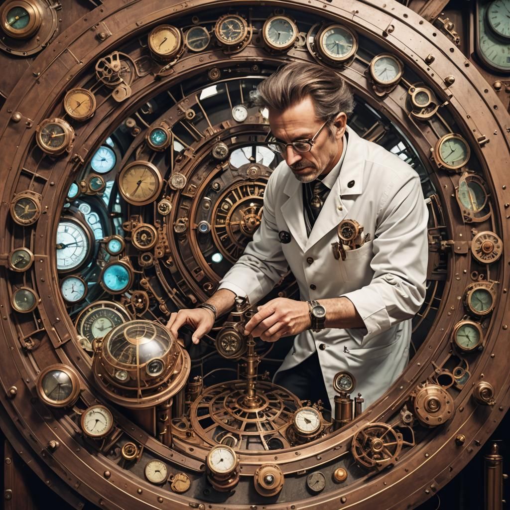 Inventing time travel - AI Generated Artwork - NightCafe Creator