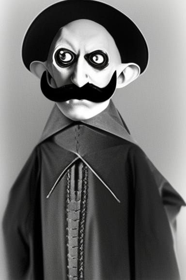 Nosferatu in a fancy mustache contest - AI Generated Artwork ...