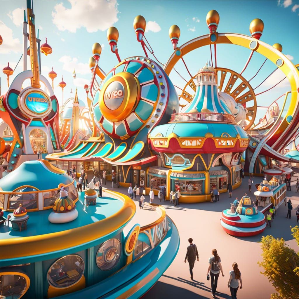 Theme Park - AI Generated Artwork - NightCafe Creator