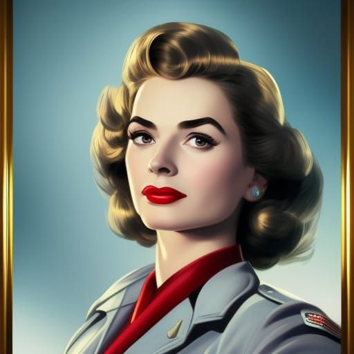 Classic Portrait of Agent Carter - AI Generated Artwork - NightCafe Creator