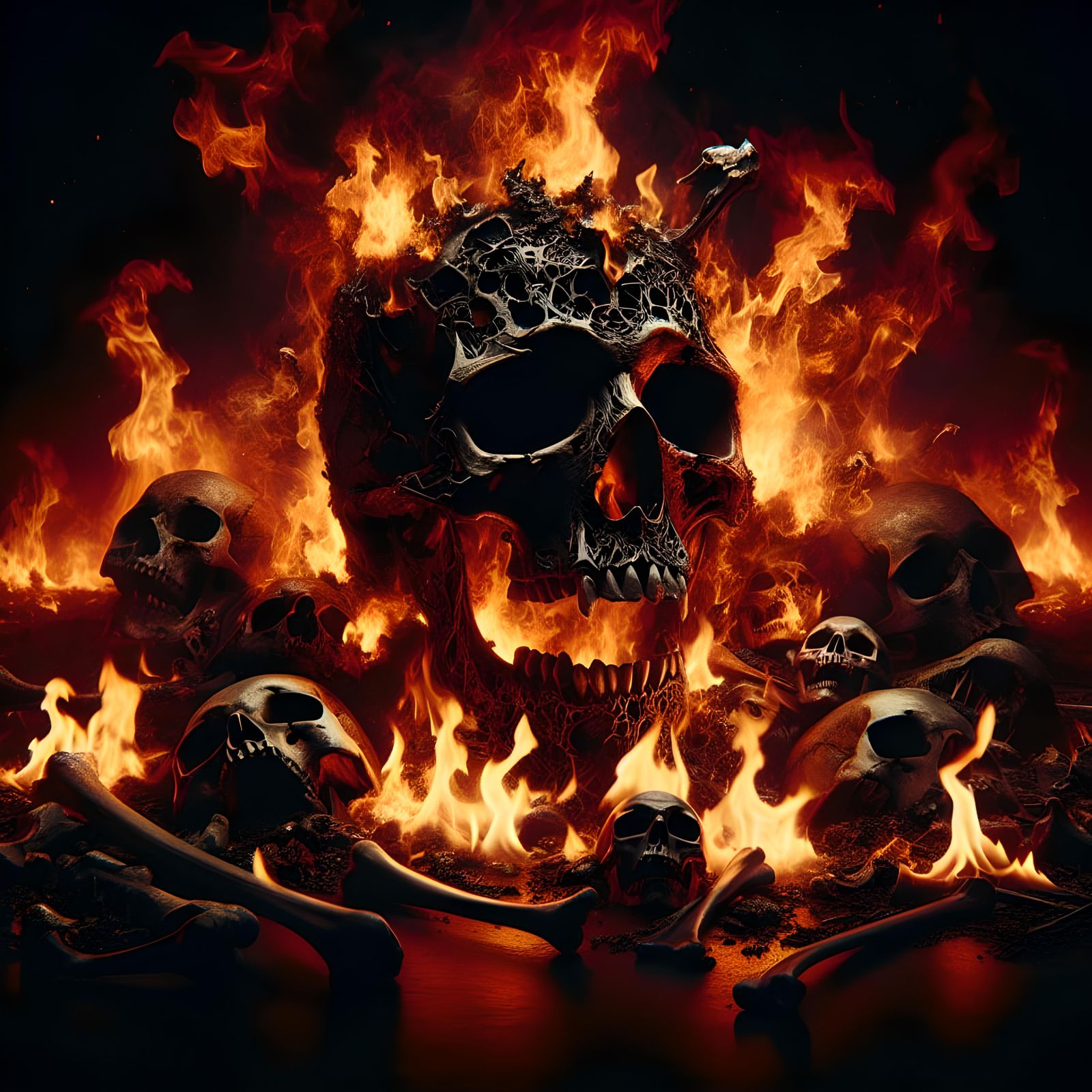 Firey Hell - AI Generated Artwork - NightCafe Creator