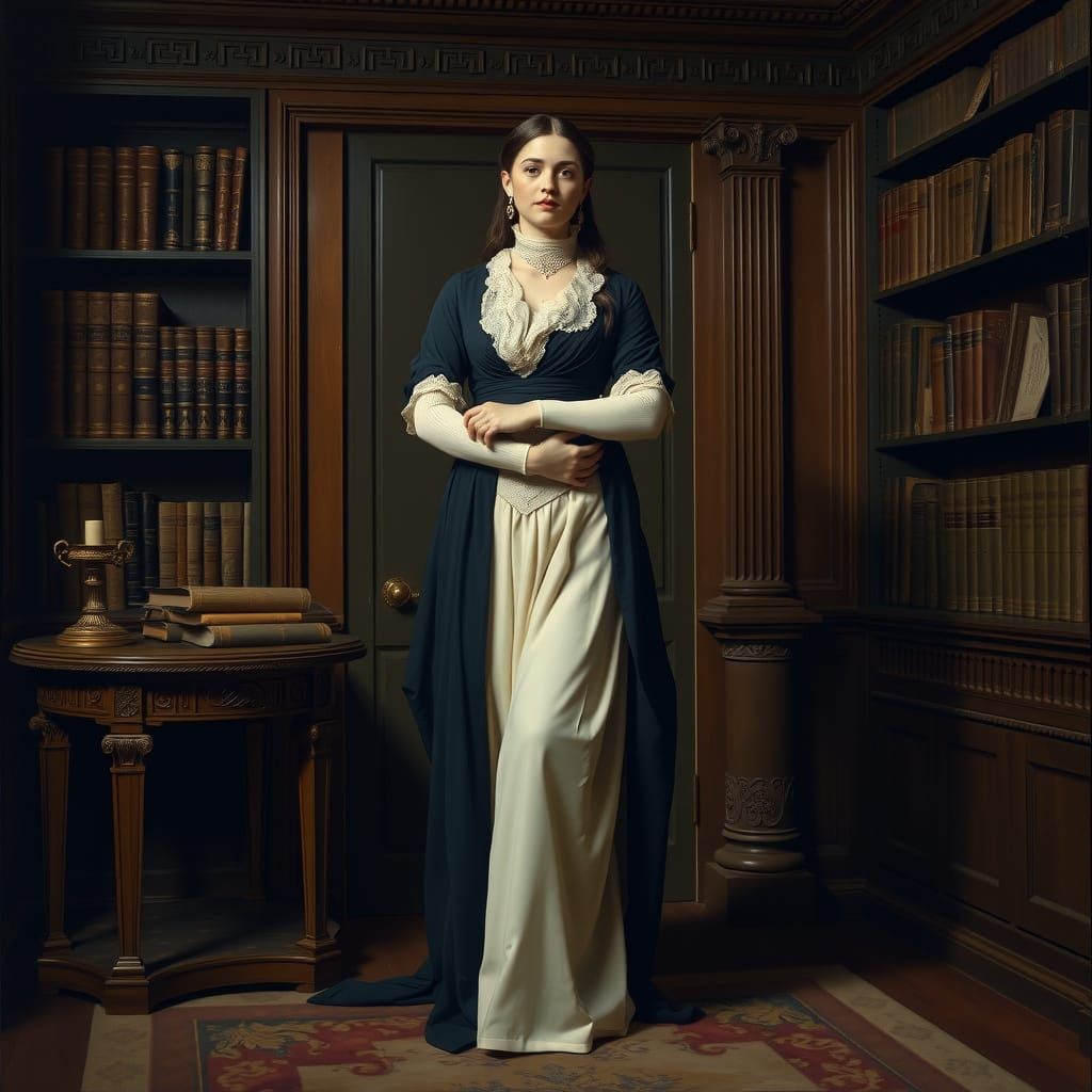 academic art - Elegant Lady in Academic Art Style
