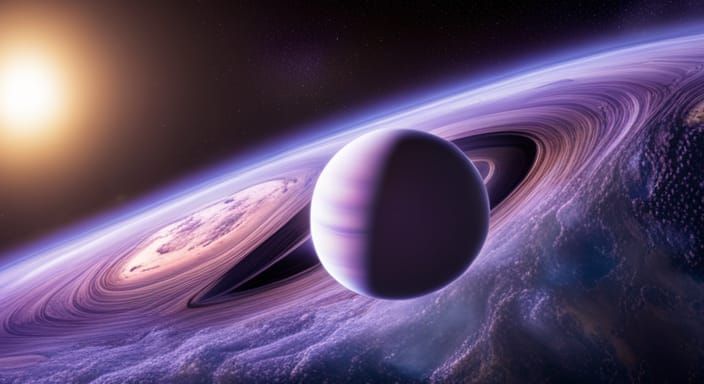 Ultra detailed, realistic photo of an imaginary planet like saturn ...