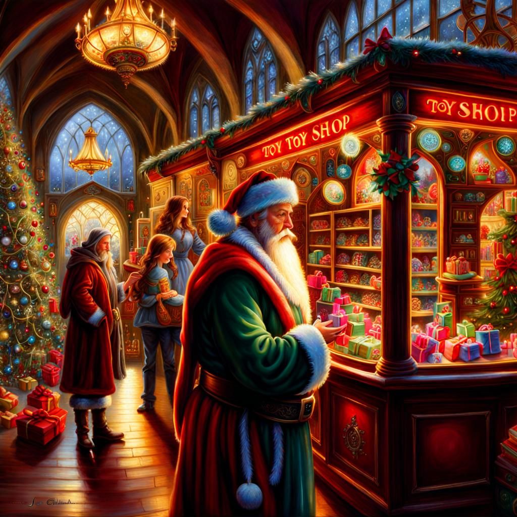 Inside Santa's Toy Shop - AI Generated Artwork - NightCafe Creator
