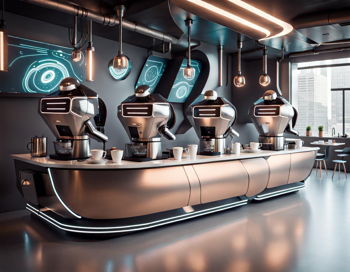 A Futuristic Robotic Coffee Shop Serves Gourmet Extraterrestrial Coffee ...