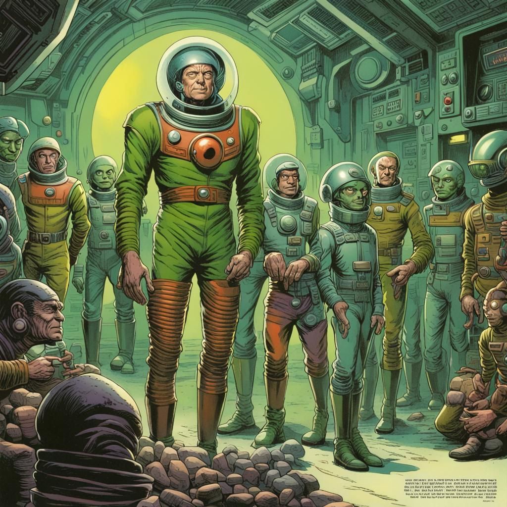 The Mekon and his Treens from Dan Dare - AI Generated Artwork ...