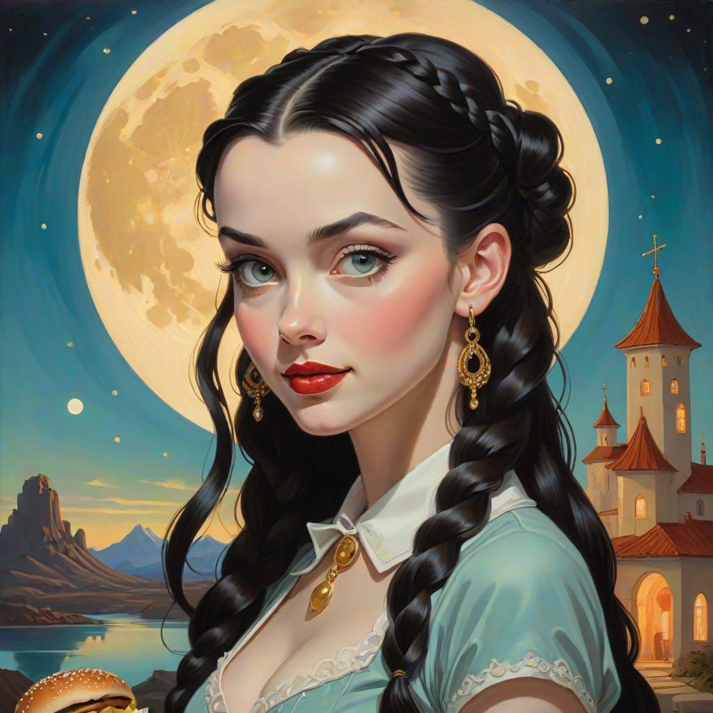 Charming 1950s Dutch Pin-Up with Whimsical Touches - AI Art