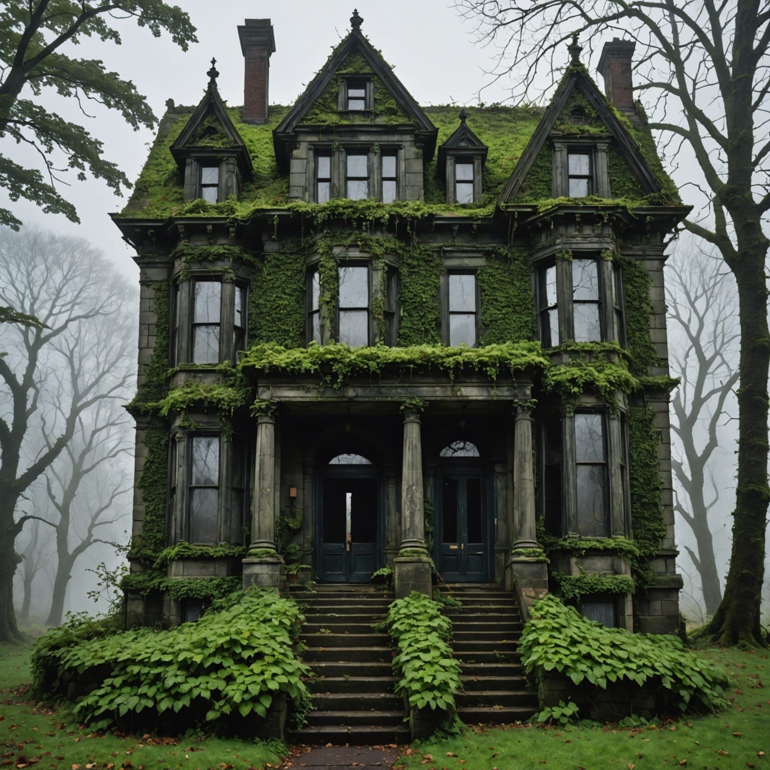 Ethereal Victorian Mansion Shrouded in Mysterious ... - AI Art