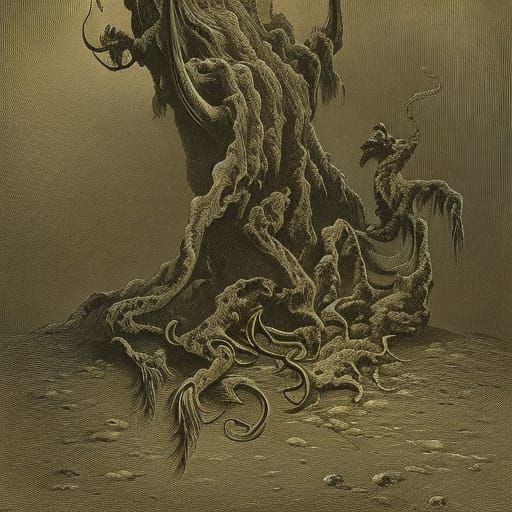 The Cursed Tree - AI Generated Artwork - NightCafe Creator