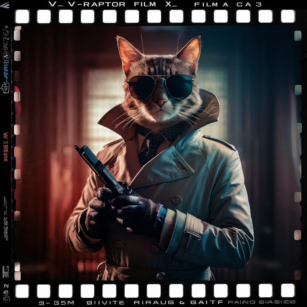 Spy cat - AI Generated Artwork - NightCafe Creator