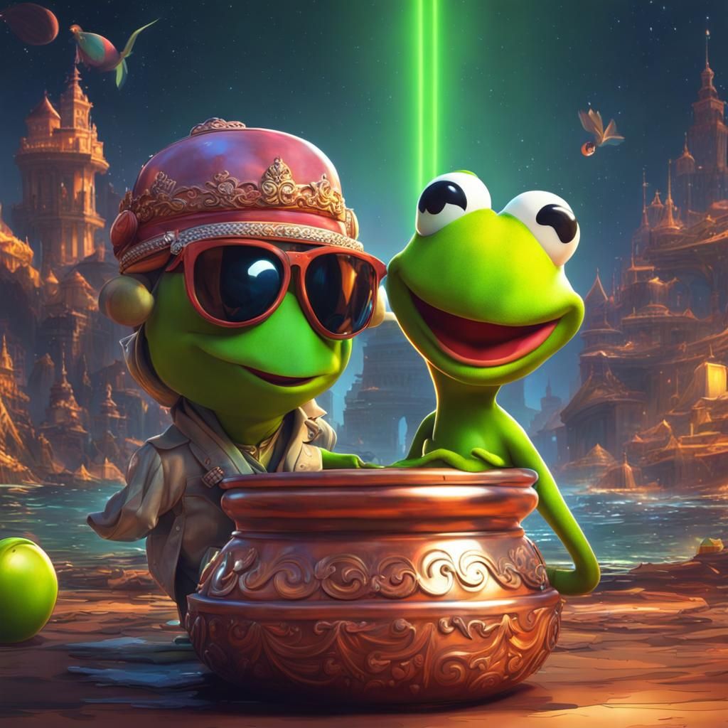 Young Kermit - AI Generated Artwork - NightCafe Creator