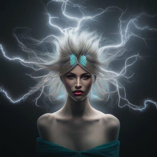 Hyperrealistic Female Portrait with Dynamic Lighti... - AI Art