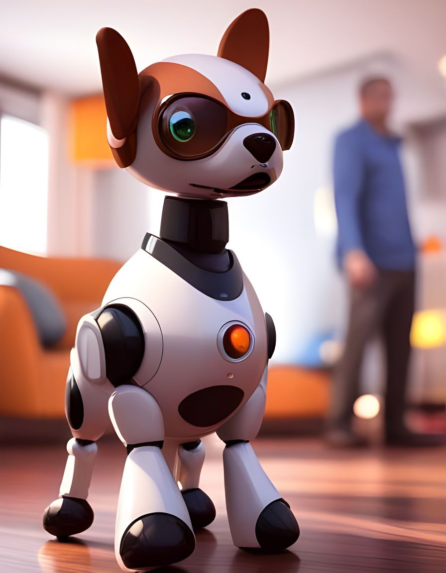 Robot pet dog - AI Generated Artwork - NightCafe Creator