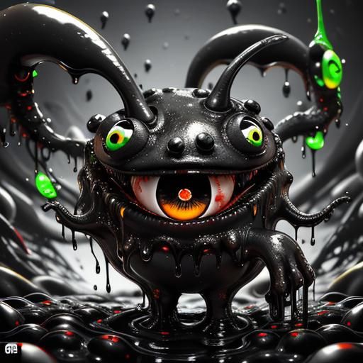 a close up of a very strange looking creature, digital art, by Beeple ...