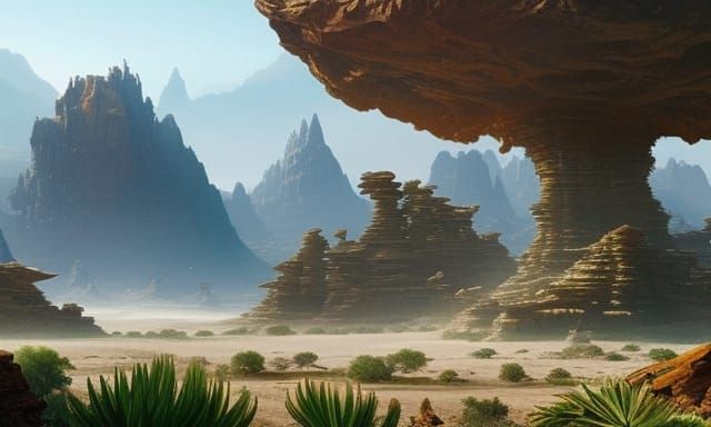 Alien Desert - AI Generated Artwork - NightCafe Creator