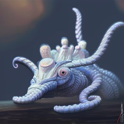 Alien elephant sea creature. - AI Generated Artwork - NightCafe Creator