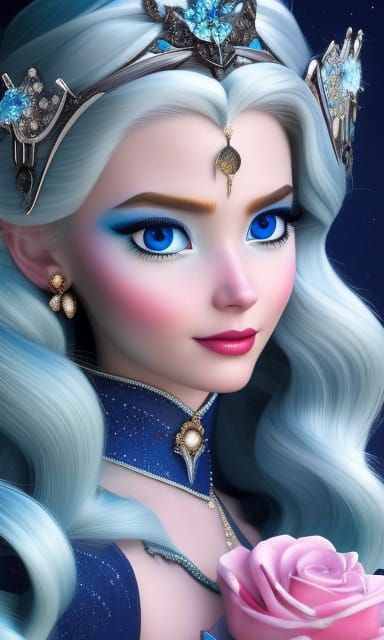 Closeup of a beautiful attractive epic gorgeous princess Elsa from ...