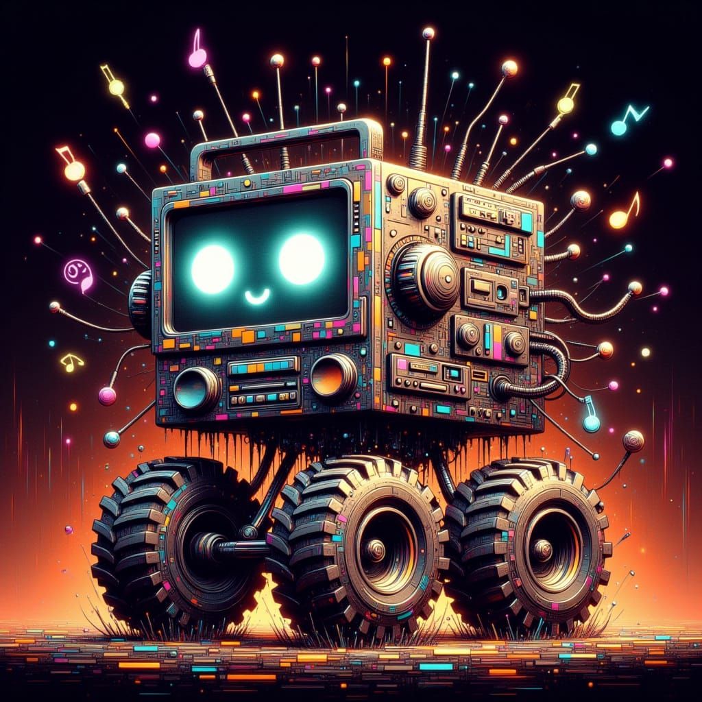 Boombox on Wheels! - Urbanpunk Robot Boombox Speedster