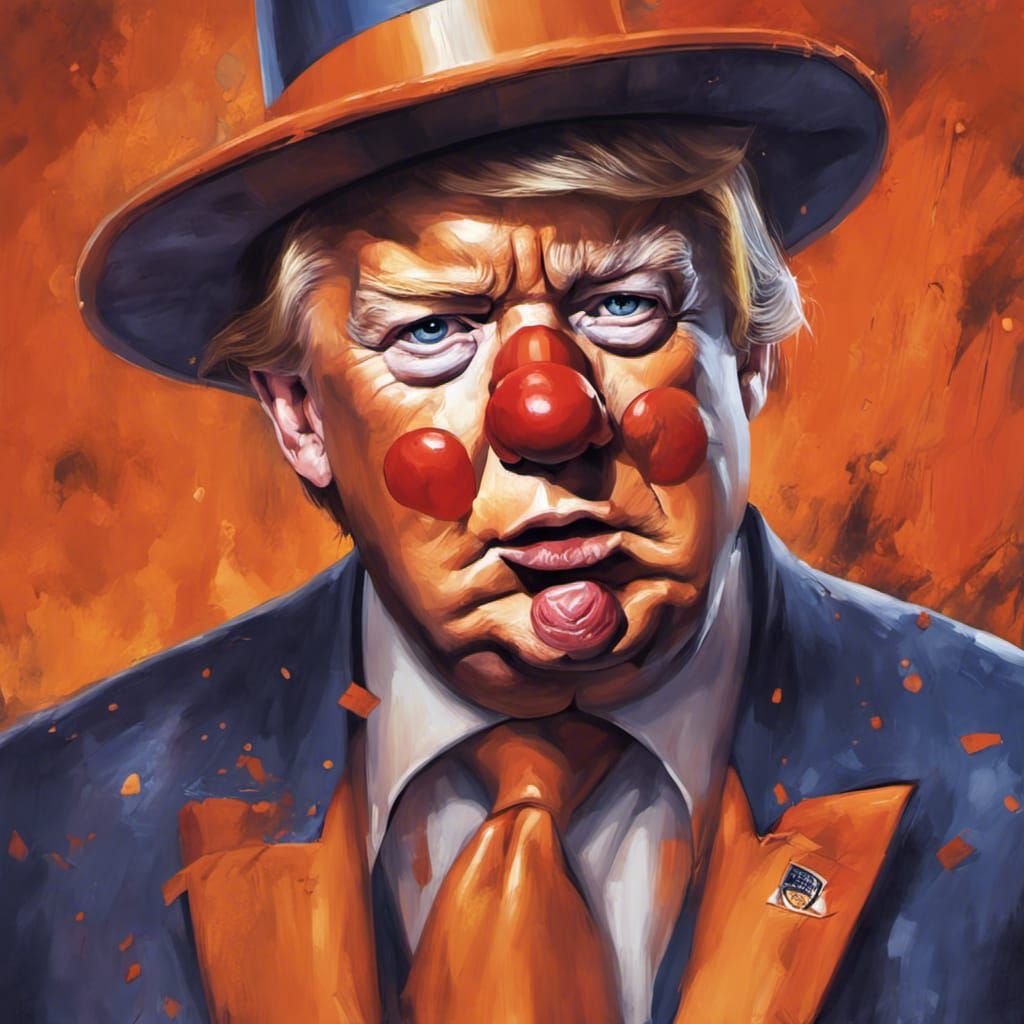 donald trump with clown face - AI Generated Artwork - NightCafe Creator