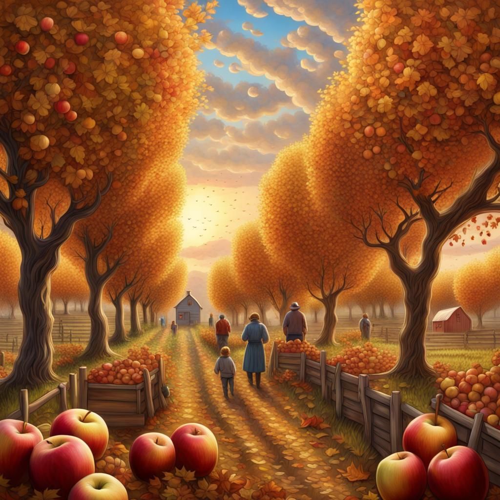 Apple picking time - AI Generated Artwork - NightCafe Creator