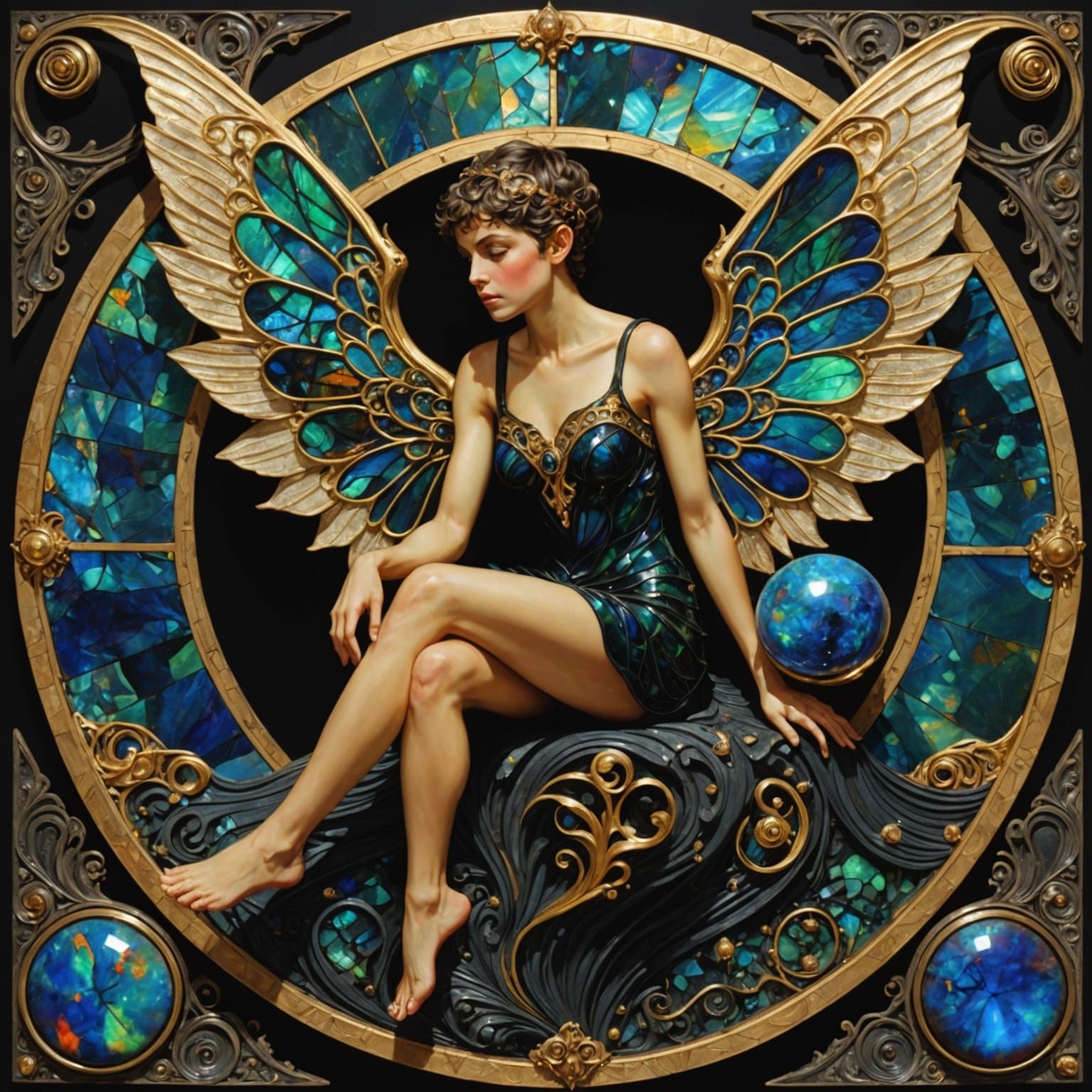 Black Opal V2 - AI Generated Artwork - NightCafe Creator