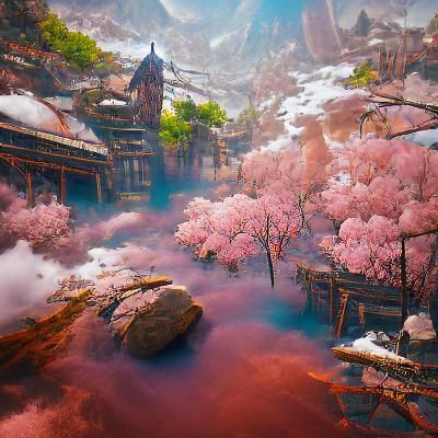 Ethereal Japan Sakura - AI Generated Artwork - NightCafe Creator