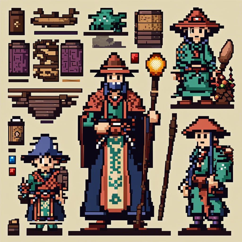 Japanese RPG sprites - AI Generated Artwork - NightCafe Creator