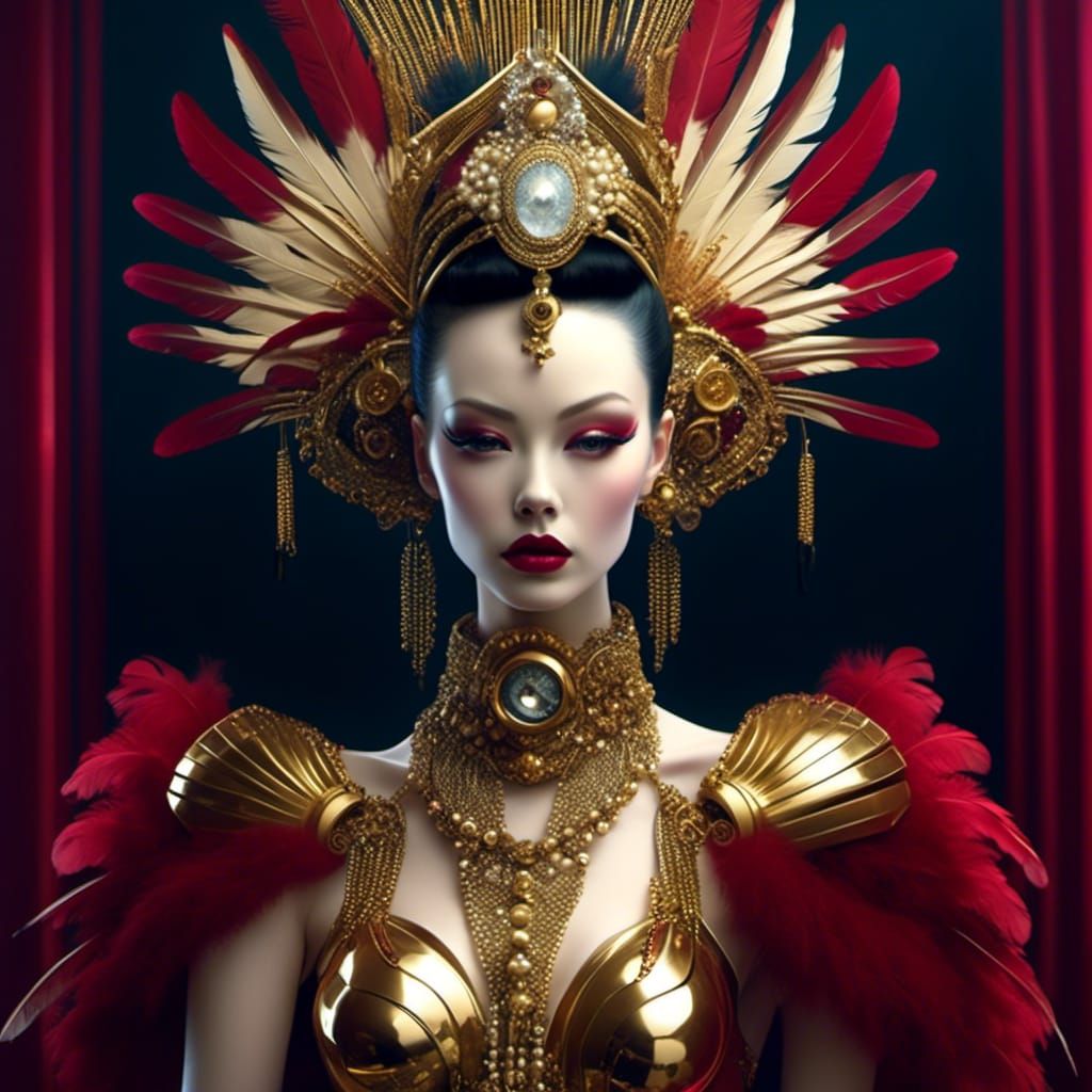 Improved Vegas Showgirl - AI Generated Artwork - NightCafe Creator