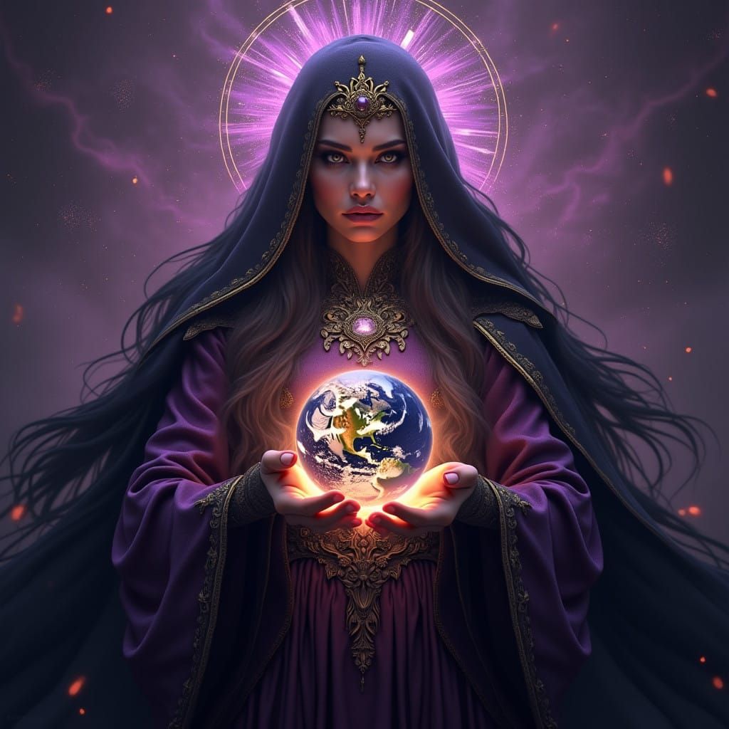 The Universe Queen Protects Mother Earth with Her ... - AI Art