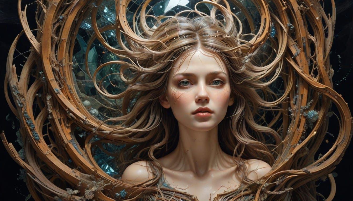 Surreal Fragmented Sculpture in a Dreamlike Qualit... - AI Art