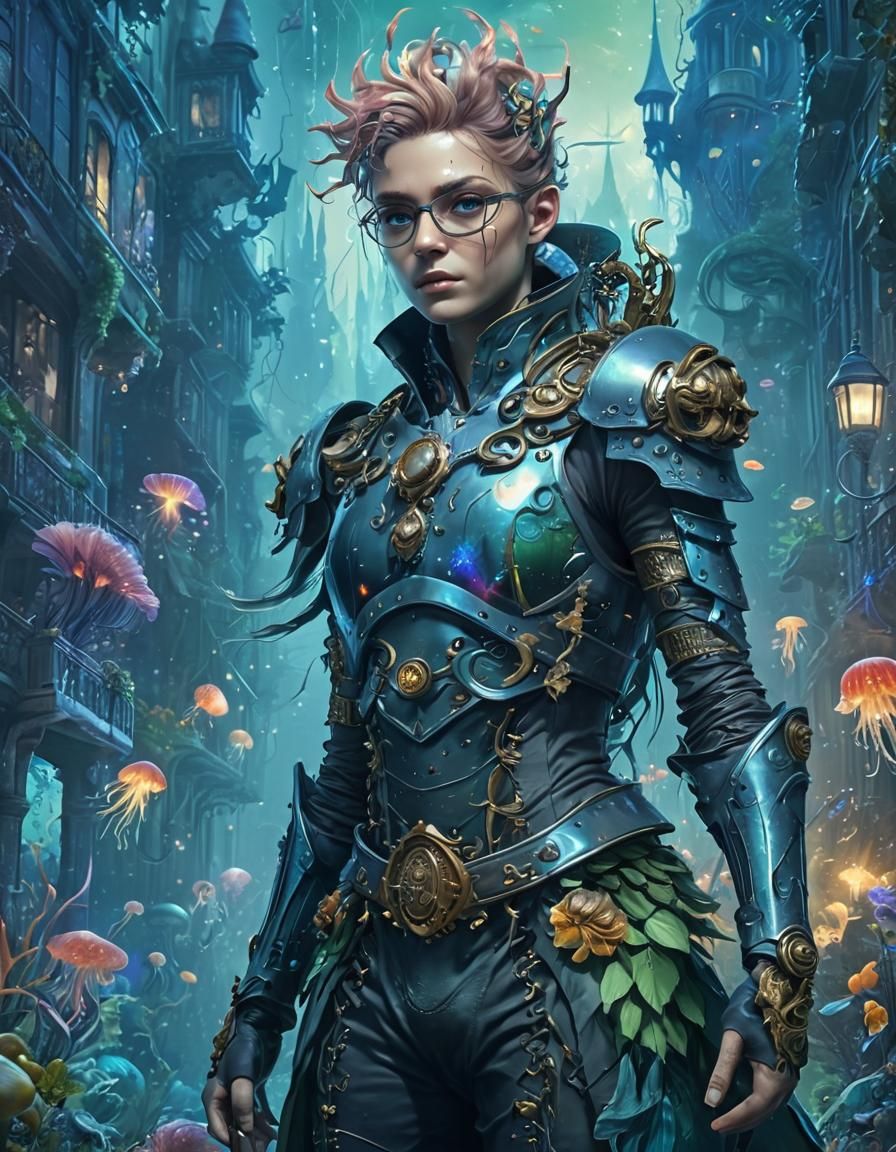 epic artwork of a fairy kingdom in a mystical underwater world, lively ...