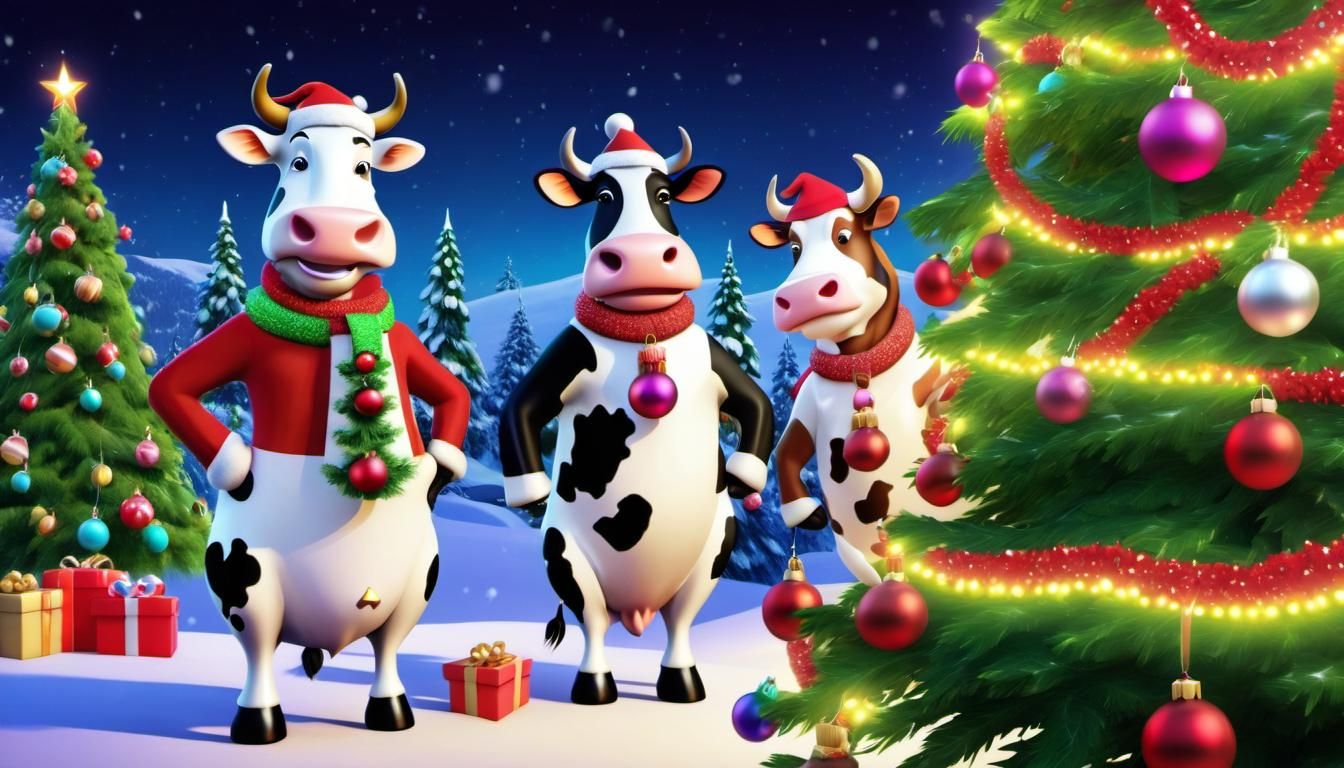 Cows Decorating - AI Generated Artwork - NightCafe Creator