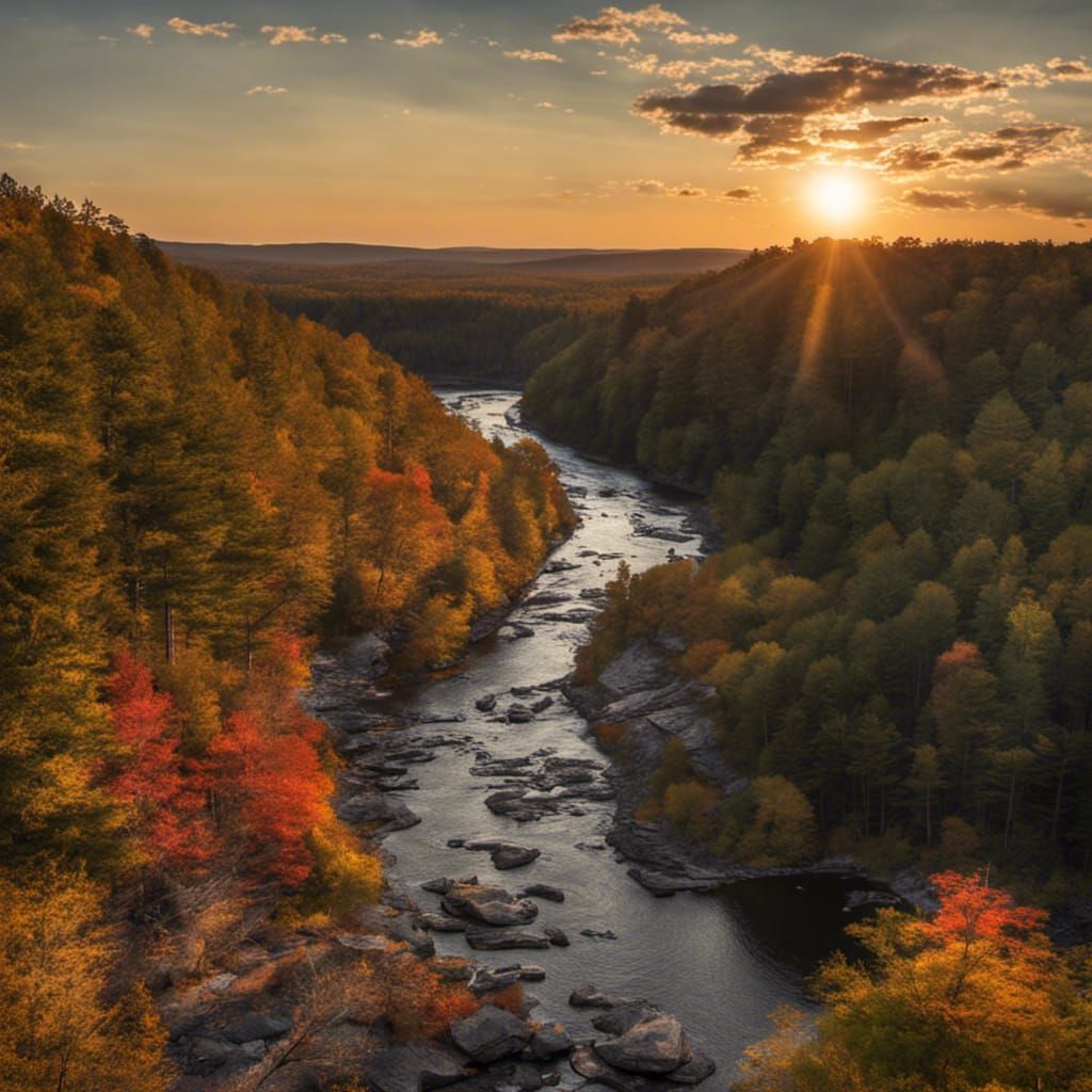 Pocono Mountains at sunset Professional photography, natural lighting ...