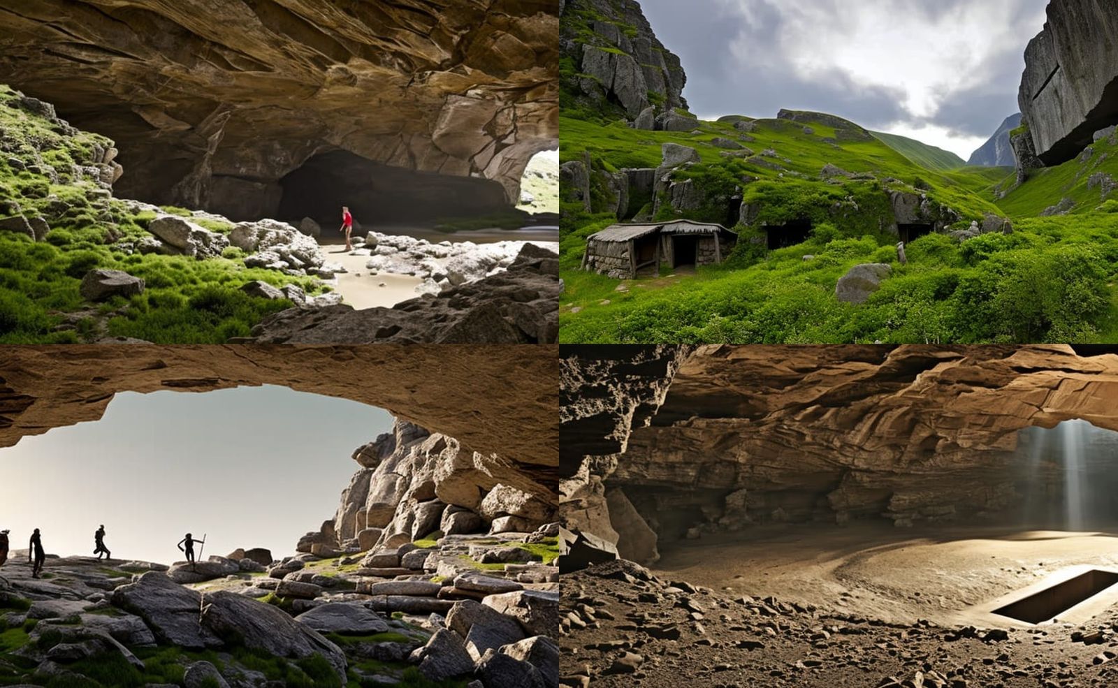 Caves. - AI Generated Artwork - NightCafe Creator