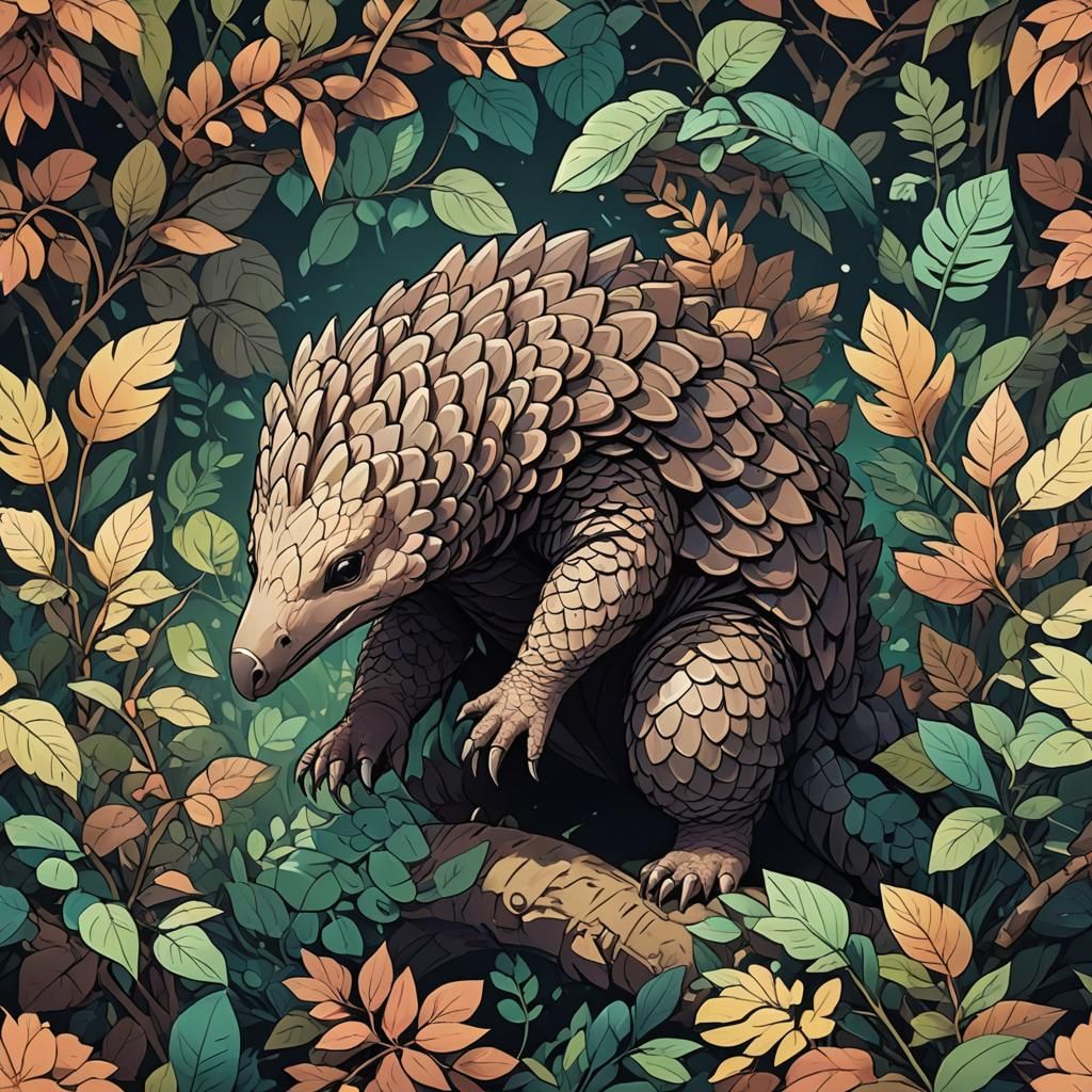 A pangolin music creature - AI Generated Artwork - NightCafe Creator