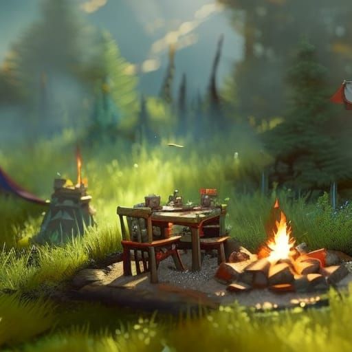Campfire Experiments - AI Generated Artwork - NightCafe Creator