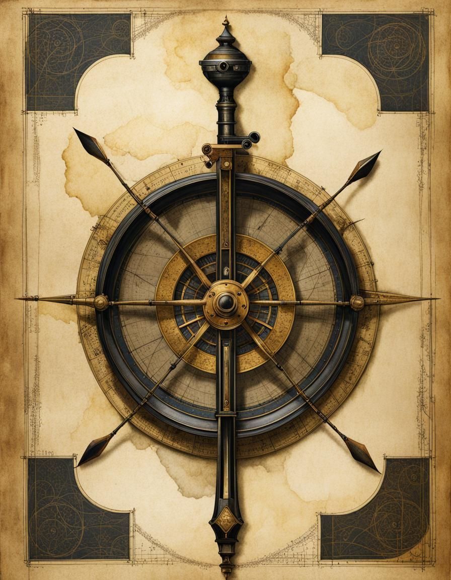 The Da Vinci Compass Rose - AI Generated Artwork - NightCafe Creator