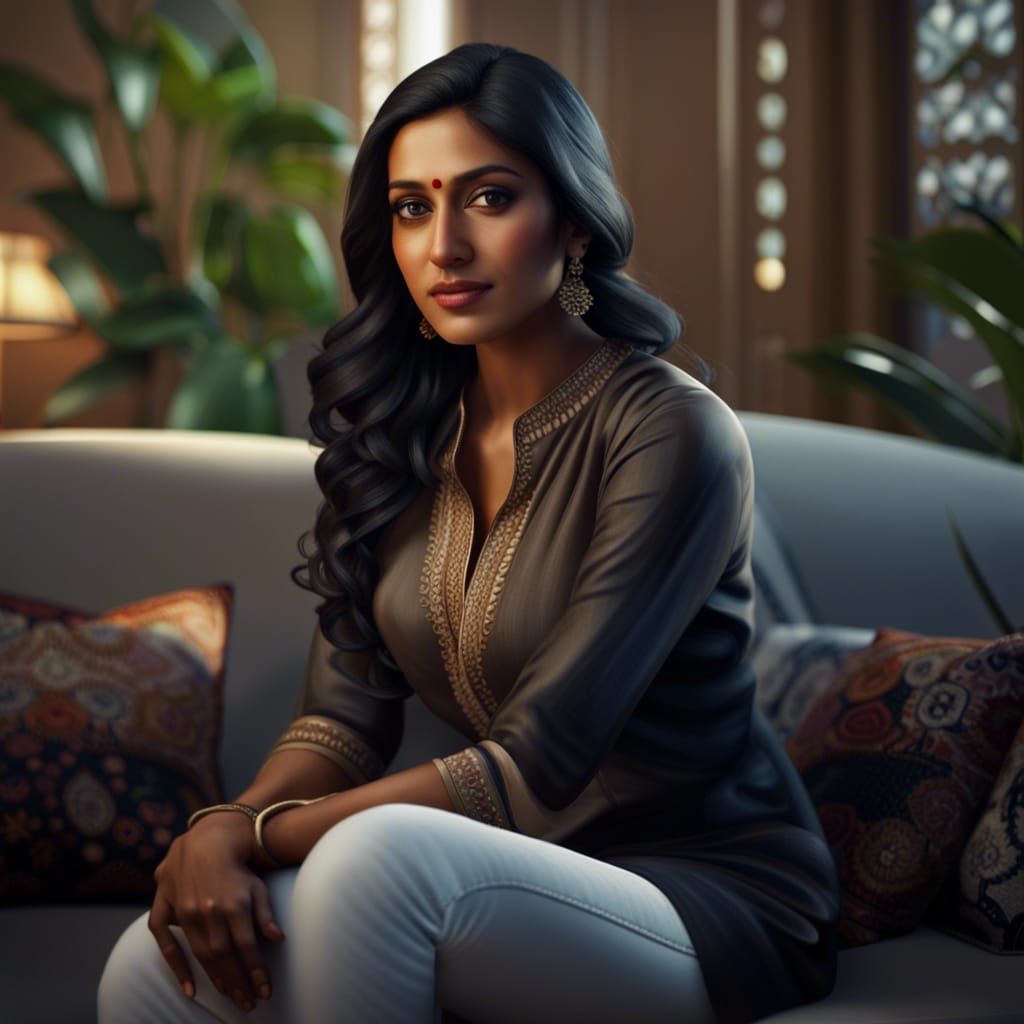 Perfect Indian Wife - AI Generated Artwork - NightCafe Creator