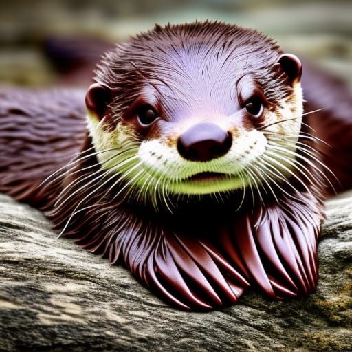 ultrarealistic cute otter Professional photography, bokeh, natural ...