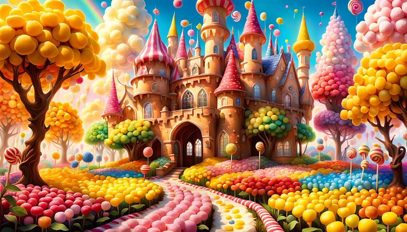 Candy Castle - AI Generated Artwork - NightCafe Creator