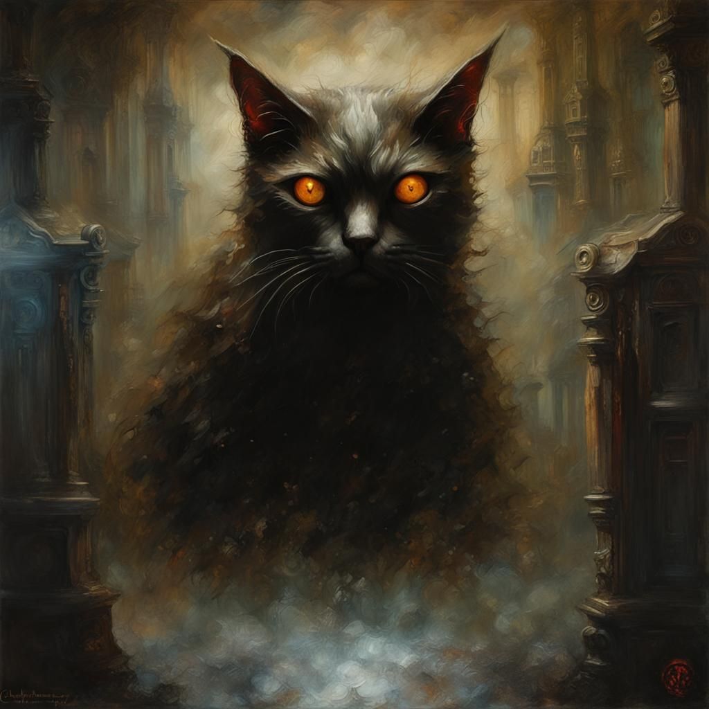 Nightmare Cat 4 - AI Generated Artwork - NightCafe Creator