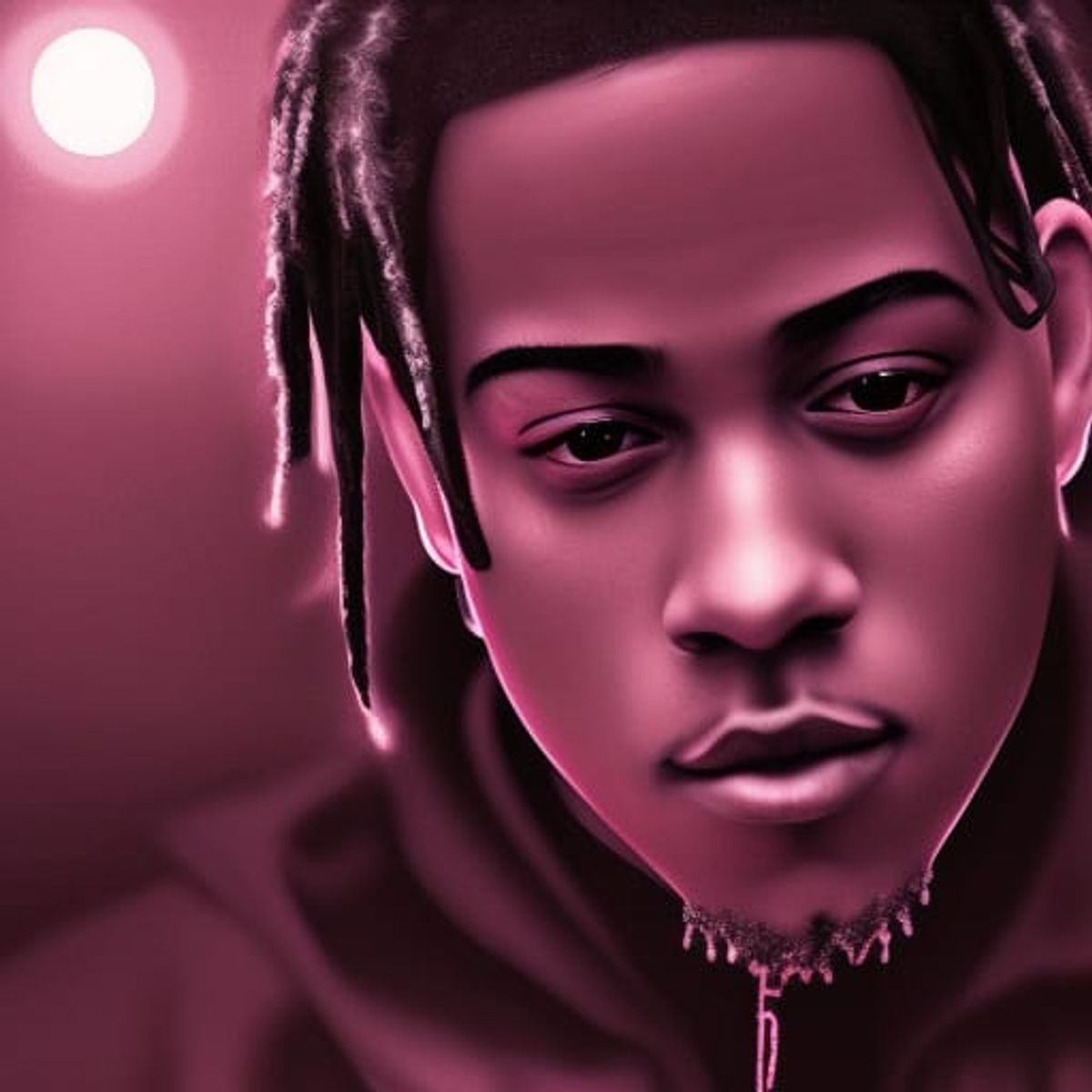 hyperdetailed, photorealistic luminous shady picture of rapper ...