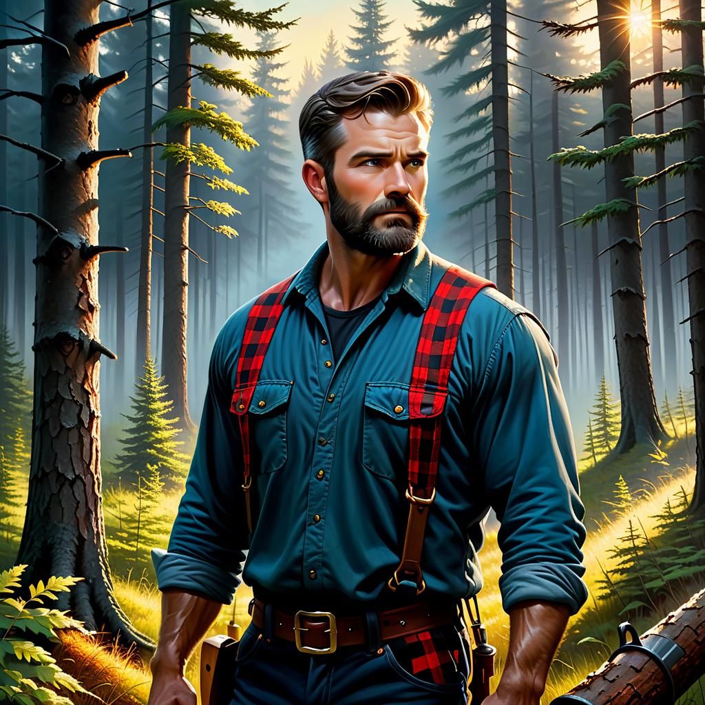 Ruggedly Handsome Lumberjack - AI Generated Artwork - NightCafe Creator
