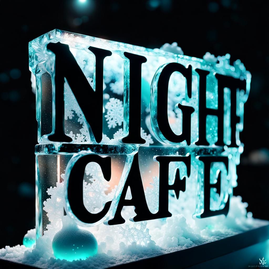 Night Cafe Sculptured from ice - AI Generated Artwork - NightCafe Creator