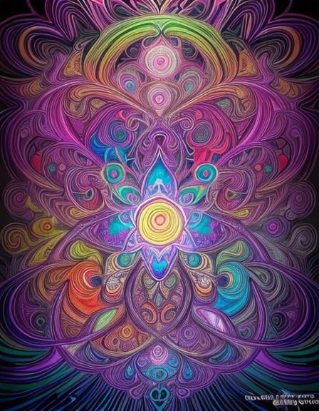 magical iris flower in glowing colors, surrounded by sun rays graffiti ...