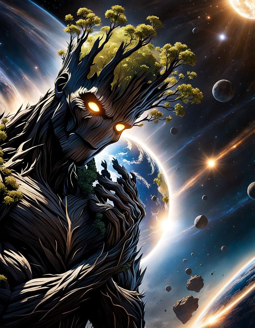 Groot Earthshine - AI Generated Artwork - NightCafe Creator