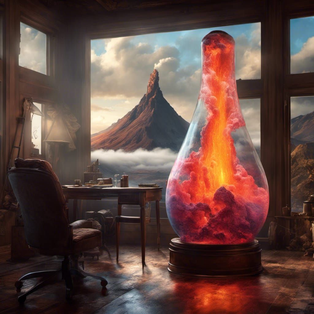 Vulcano Lava Lamp - AI Generated Artwork - NightCafe Creator