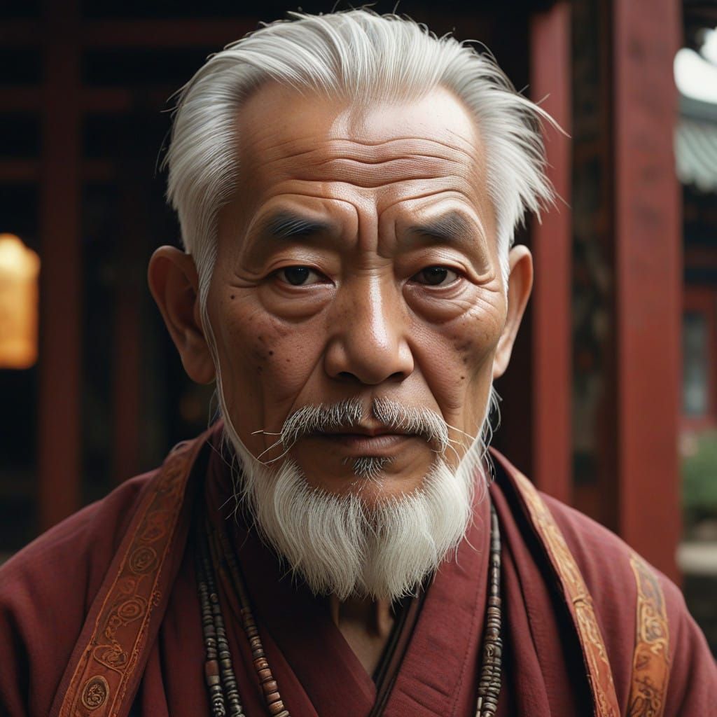 Om Mani Peme Hung - Serene Tibetan Monk in Profound Meditati...